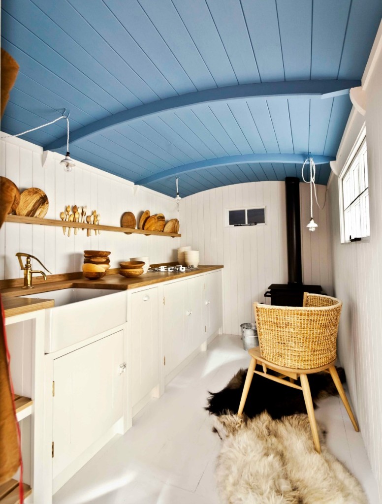 English Shepherd's Hut Kitchen - frolic!